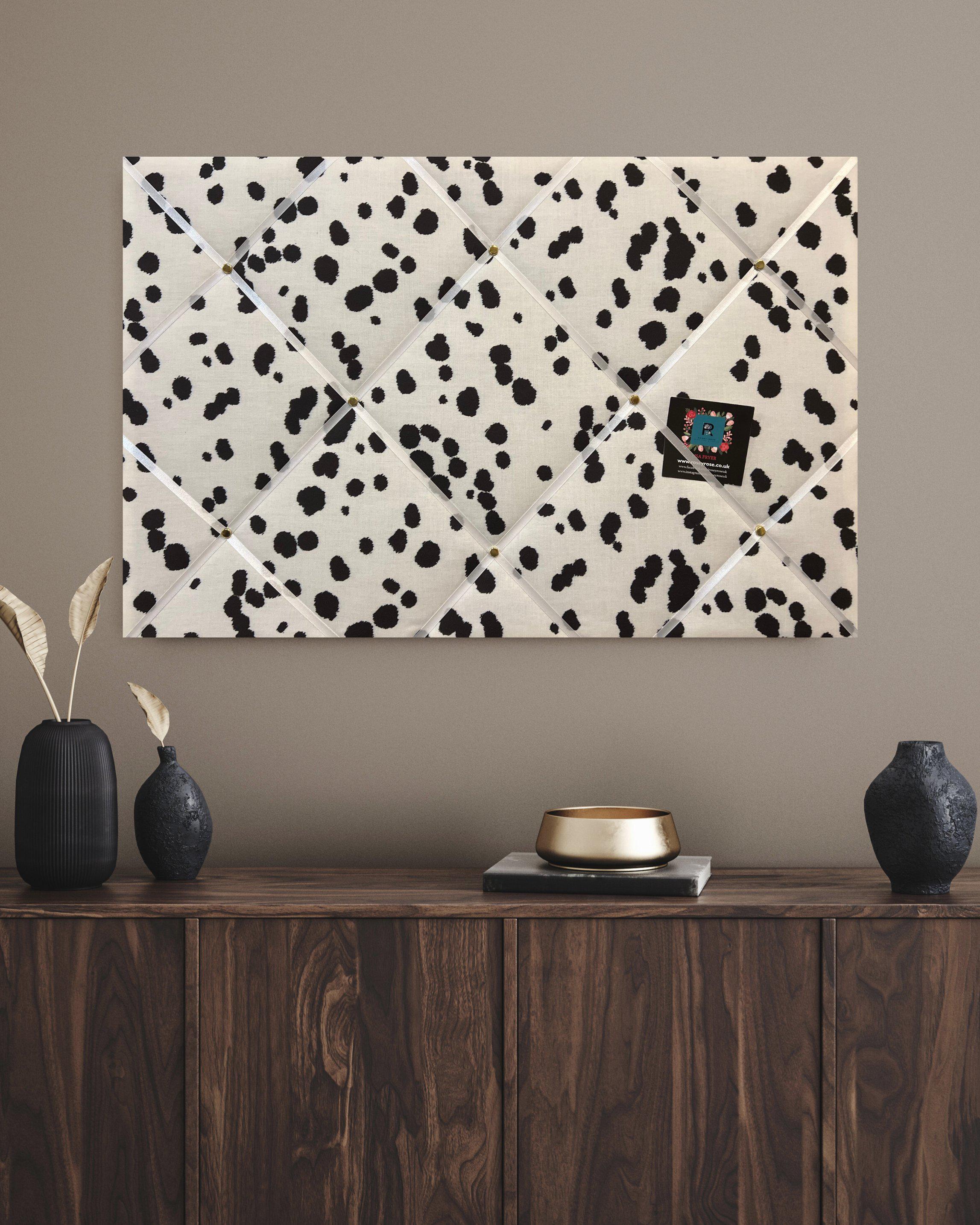Dalmatian Dog Spots Lightly Padded Fabric Notice Bulletin Memo Cork ...