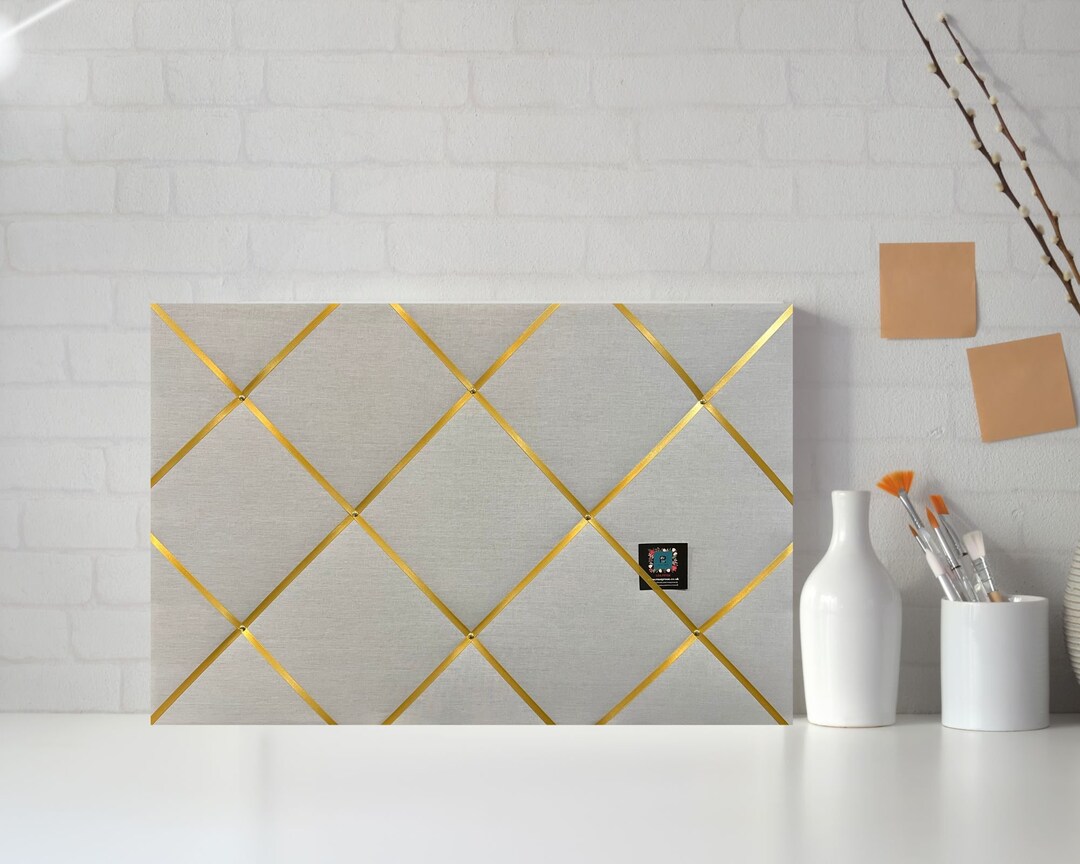 Bespoke Handcrafted Lightly Padded Fabric Notice Memo Bulletin Board ...