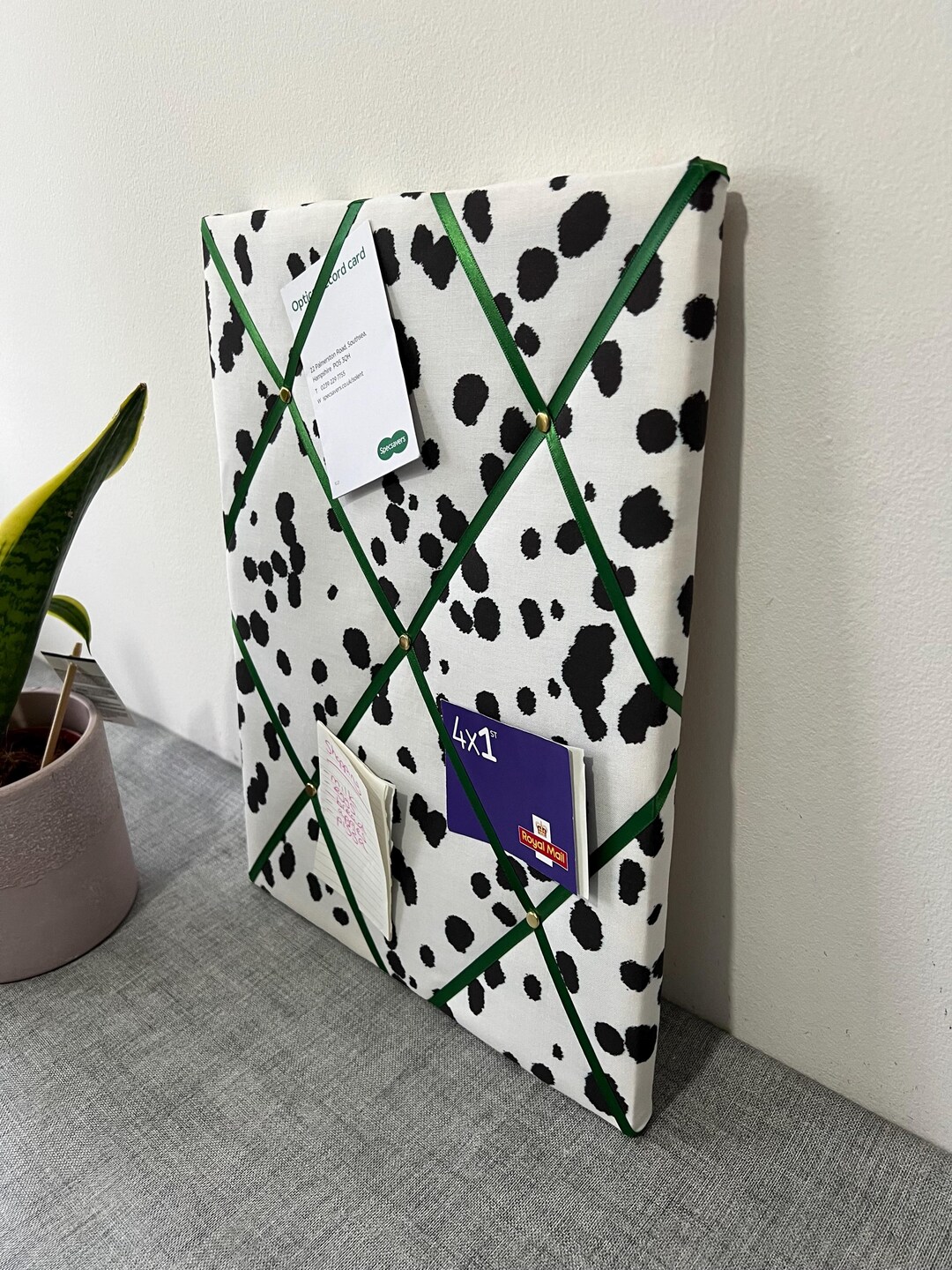 Dalmatian Dog Spots Lightly Padded Fabric Notice Bulletin Memo Cork ...
