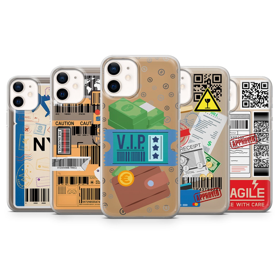 Ticket Phone Case Travel Cover for iPhone 15 14 13 12 Pro 11 XR 8 7 ...