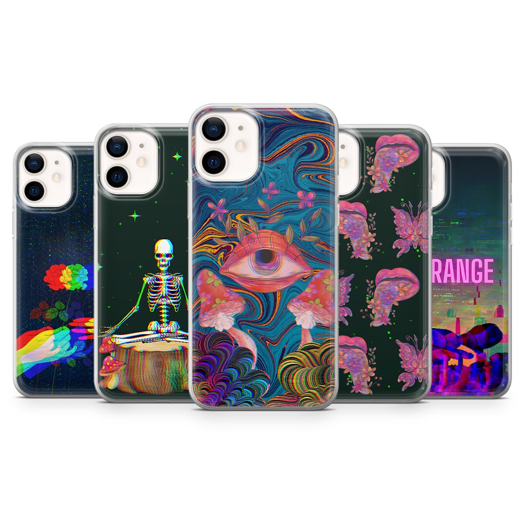 Psychedelic Phone Case Trippy Cover for iPhone 16, 15, 14, 13, 12 ...