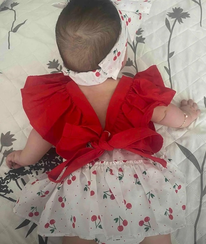 Cherry Baby Dress 1st Birthday Baby Shower Gift Toddler Berry Birthday ...