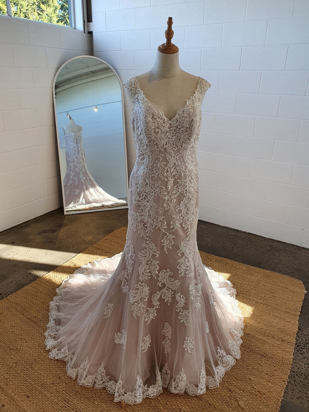 Wedding Dress Boho Pink Wedding Designer Bridal Gown, Long Pink Dress ...
