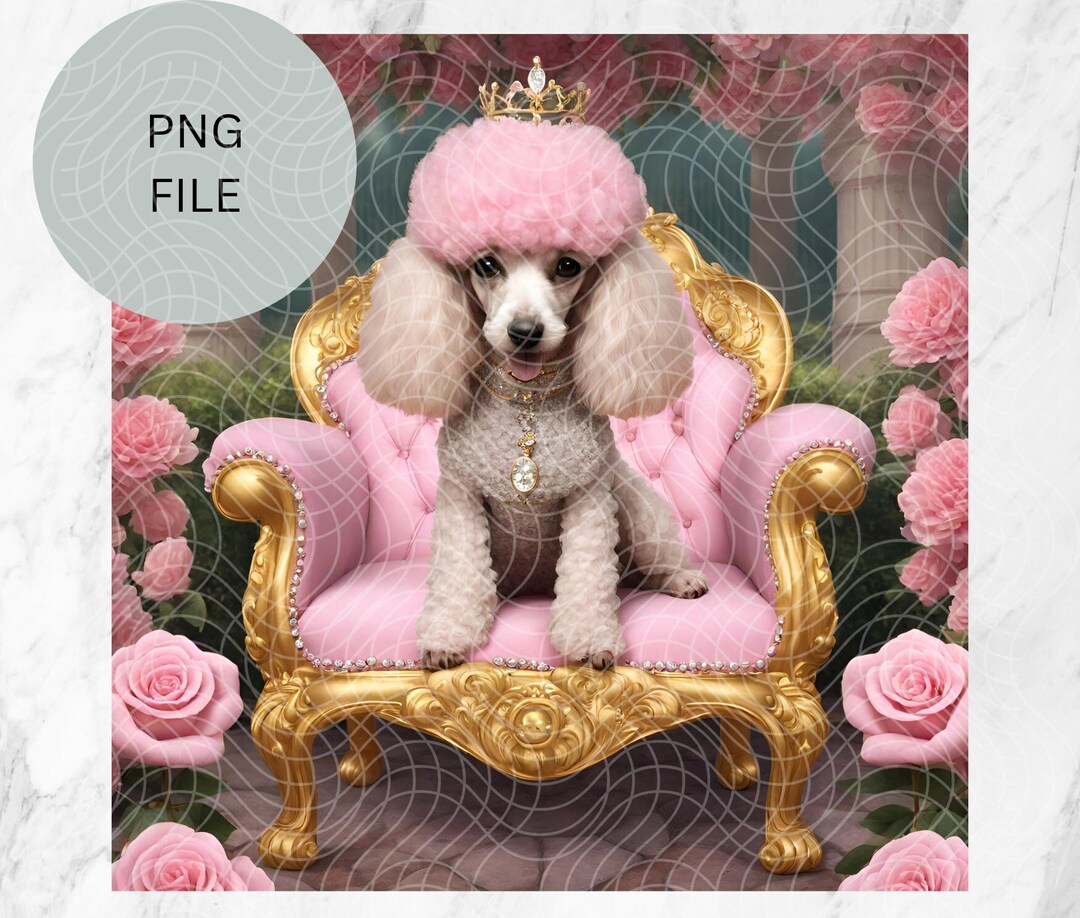 Pink Poodle, Princess Poodle X3 Clip Art Bundle, Poodle Download - Etsy