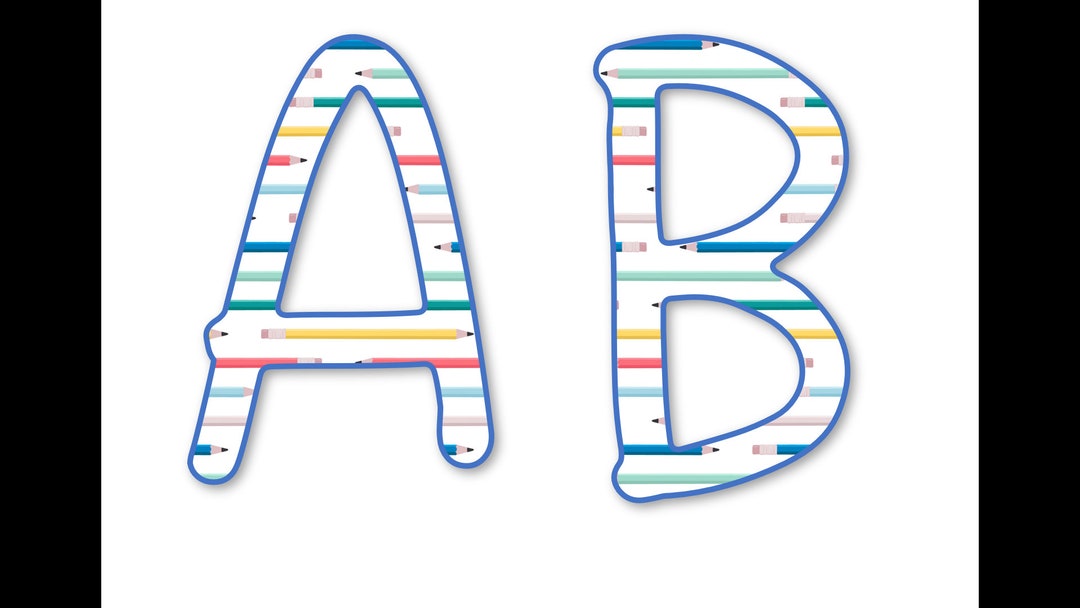 Classroom Display Lettering Pencils - Etsy Canada