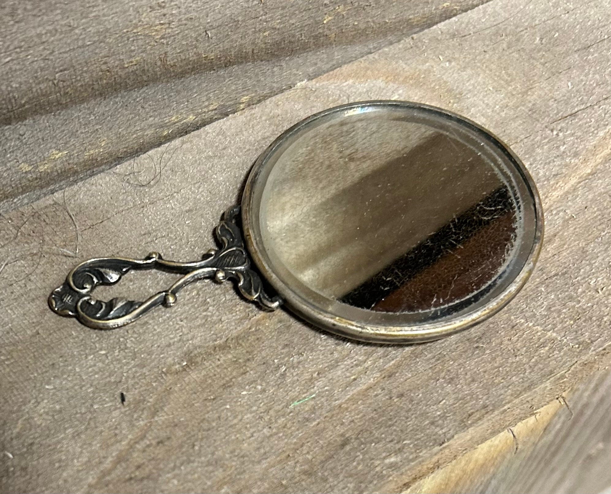 Antique Pocket Mirror ~ Victorian Portrait - Etsy