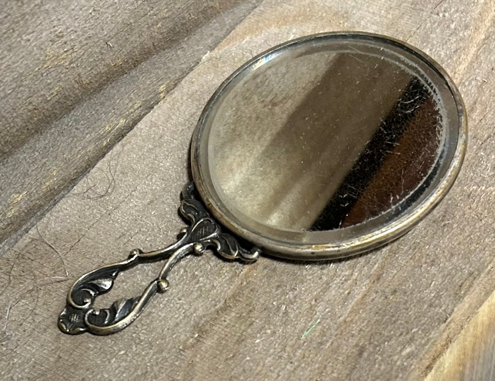 Antique Pocket Mirror ~ Victorian Portrait - Etsy