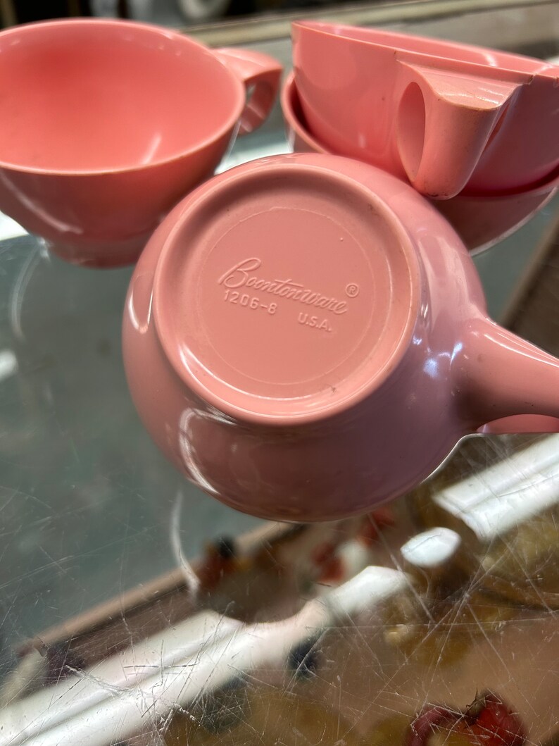 Melmac Boontonware Cups Pastel Pink - Etsy