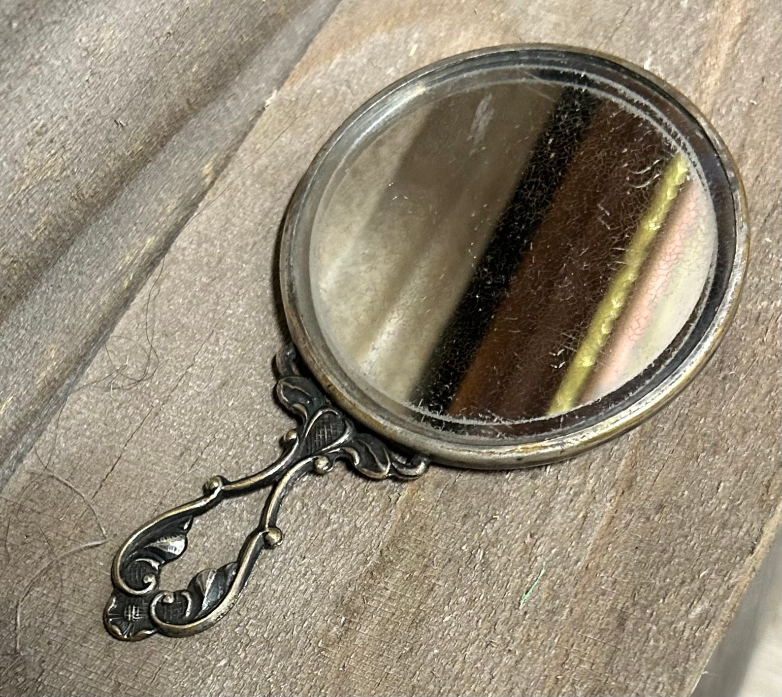 Antique Pocket Mirror ~ Victorian Portrait - Etsy