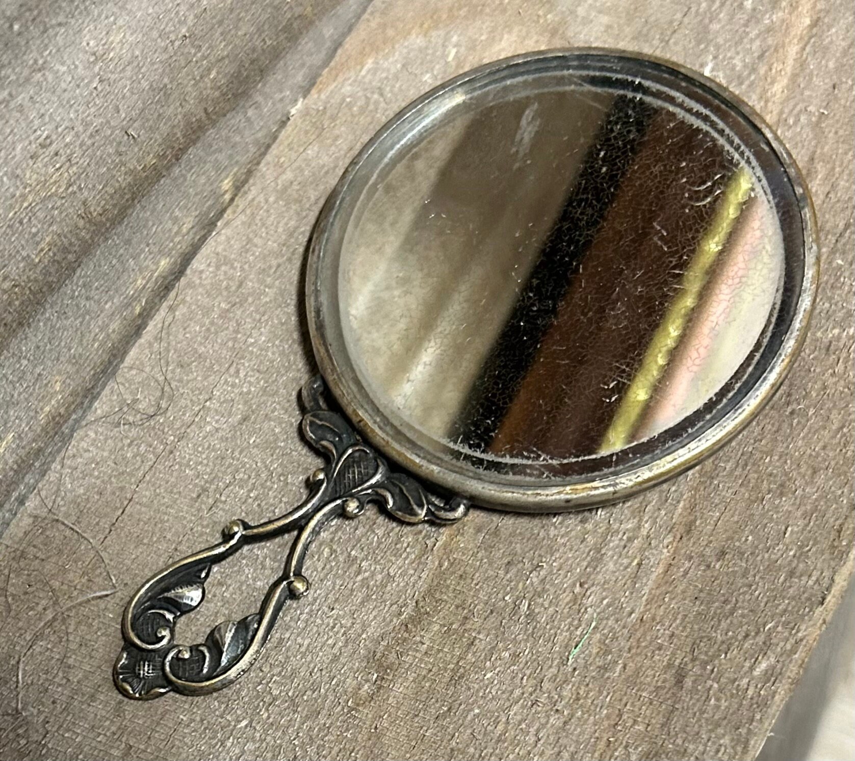 Antique Pocket Mirror ~ Victorian Portrait - Etsy