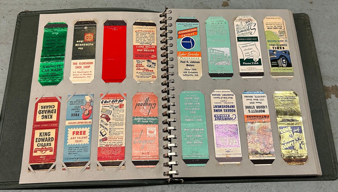 Vintage Matchbook Collection in Display Book - Etsy