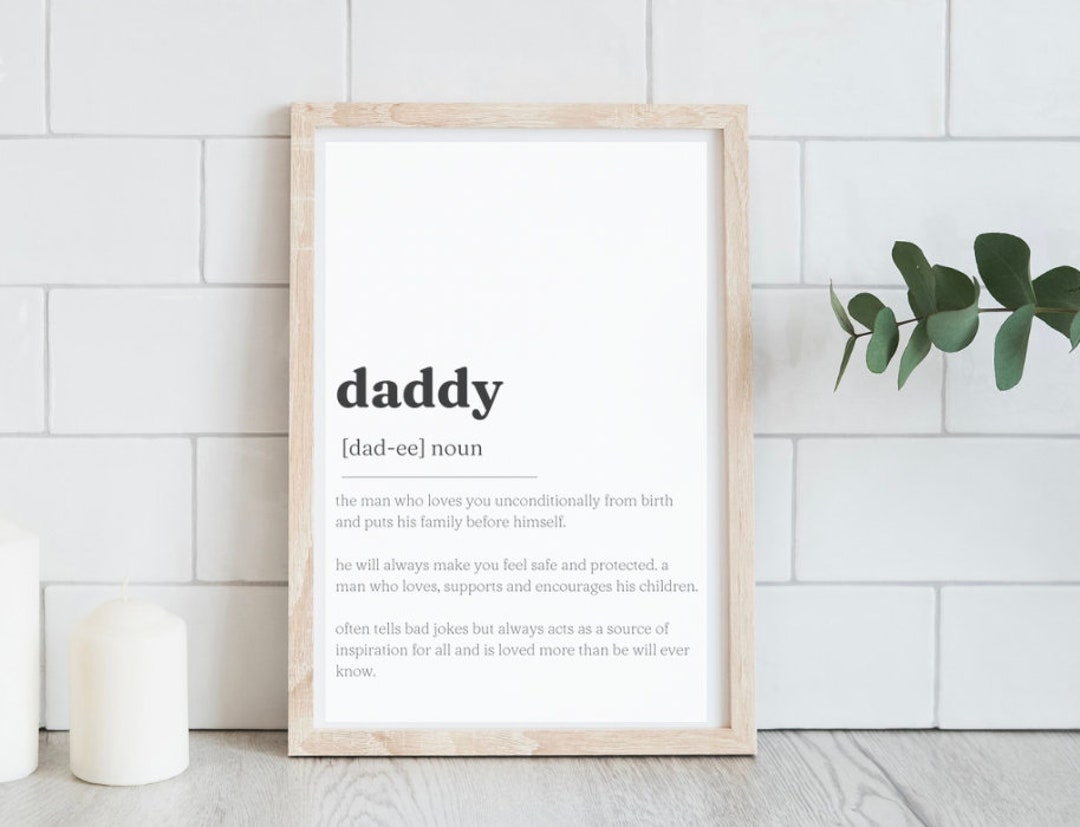 DADDY DEFINITION PRINT Wall Art Print Daddy Gifts Daddy Print Digital ...