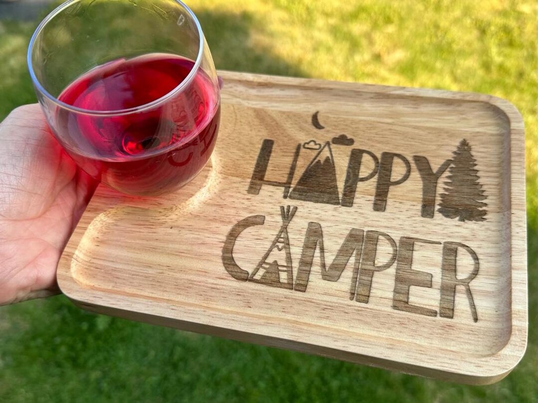 Camping Drinks and Nibbles Board, Individual Charcuterie Board ...