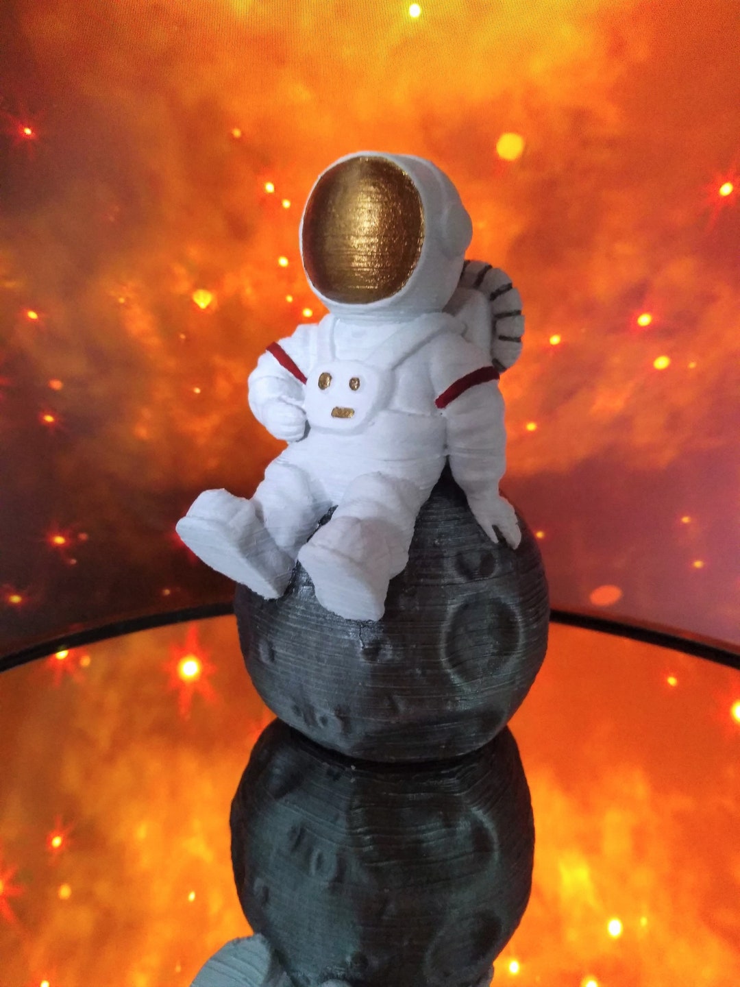Astronaut 3D Figure Model, Astro Figurine Statue, Astronaut on the Moon ...