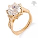 3 Carat Jubilee Cut Moissanite Euro Shank Engagement Ring, Art Deco ...