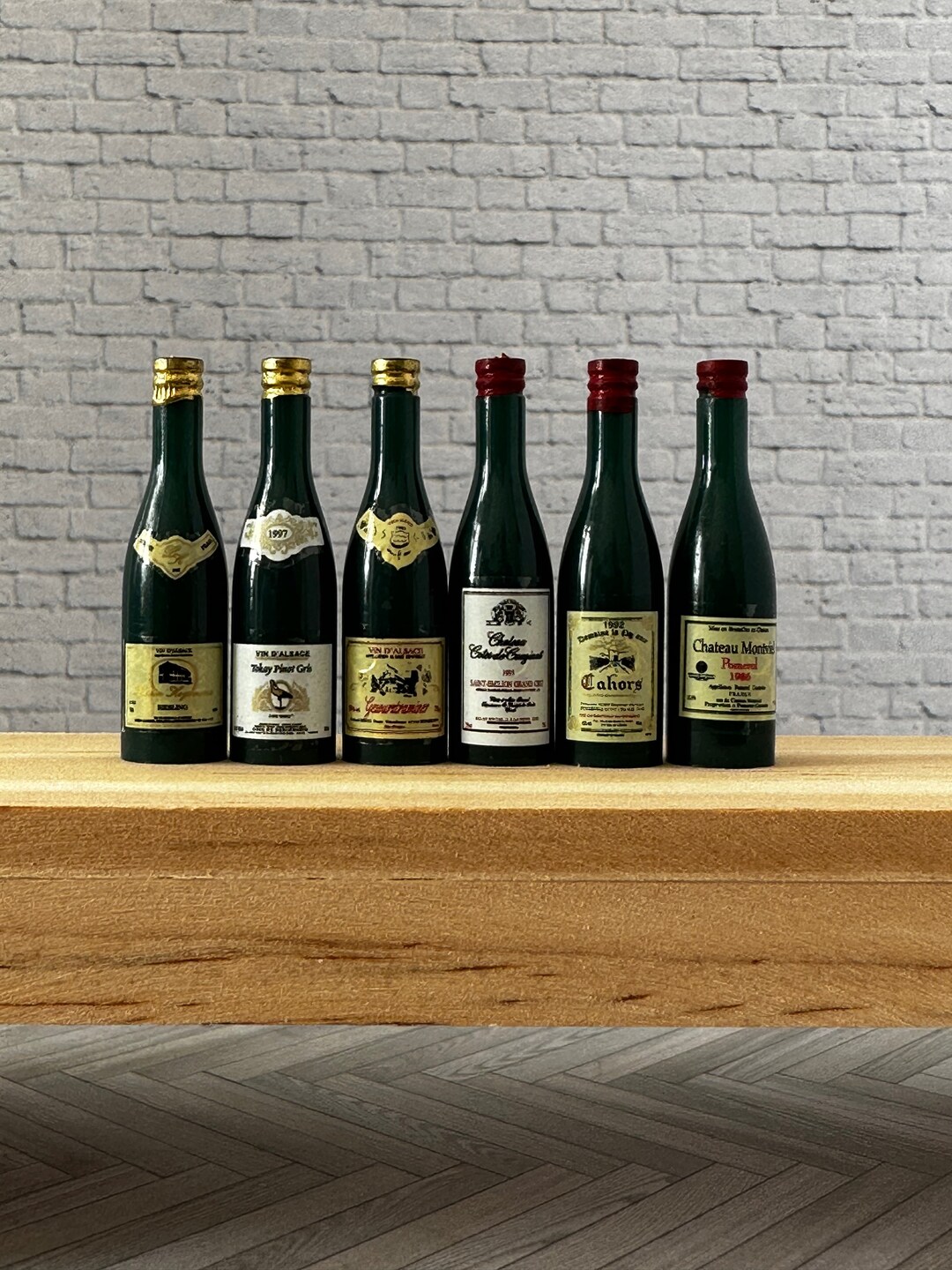 1:12 Scale Dolls House Miniature Wine Bottles X 6 - Etsy UK
