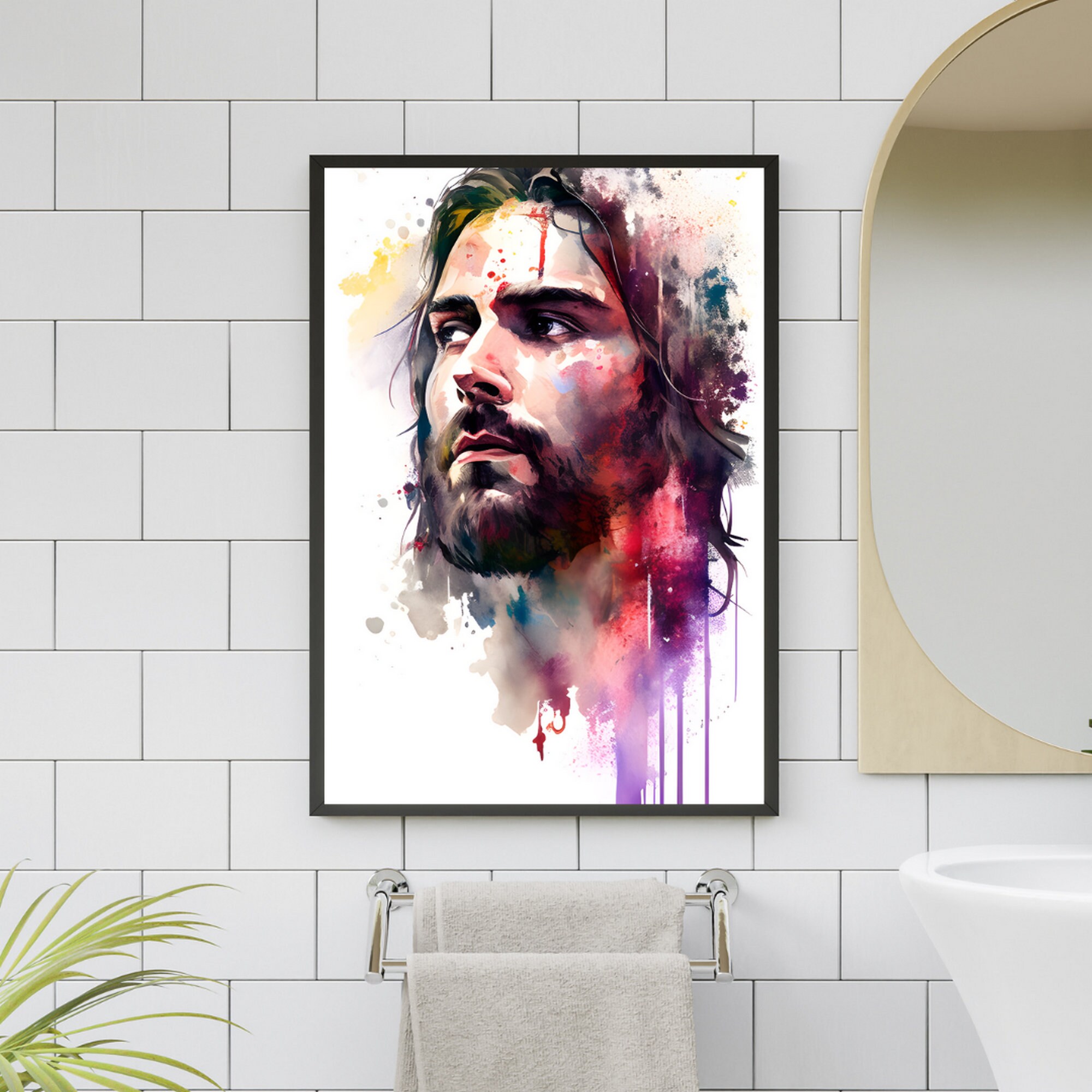 Jesus Digital Portrait Printing Jesus Christ's Embrace Printable Art ...