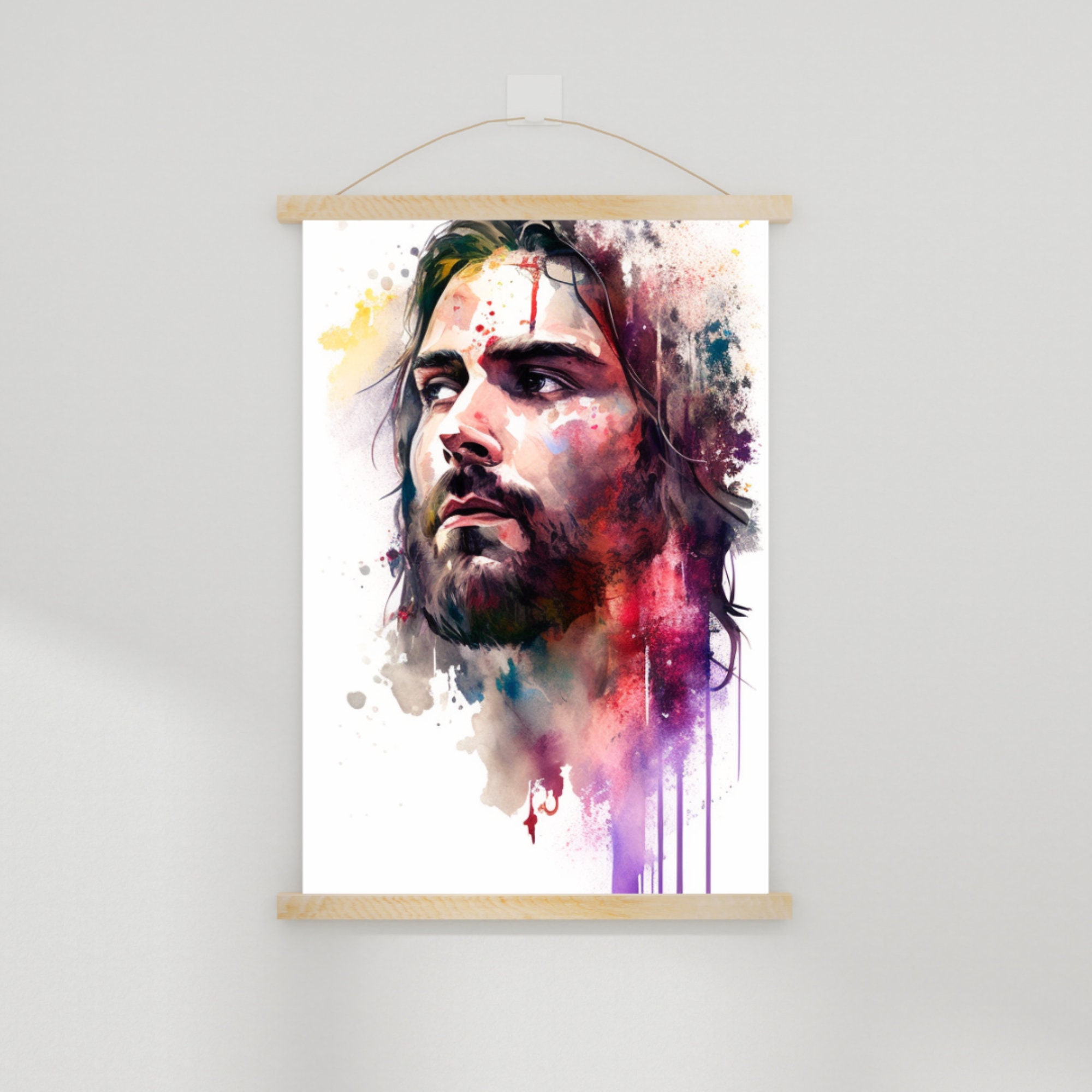 Jesus Digital Portrait Printing Jesus Christ's Embrace Printable Art ...