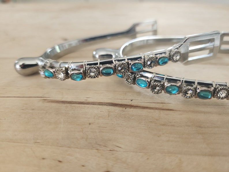 Coco Small Bling Turquoise Jeweled Spurs - Etsy