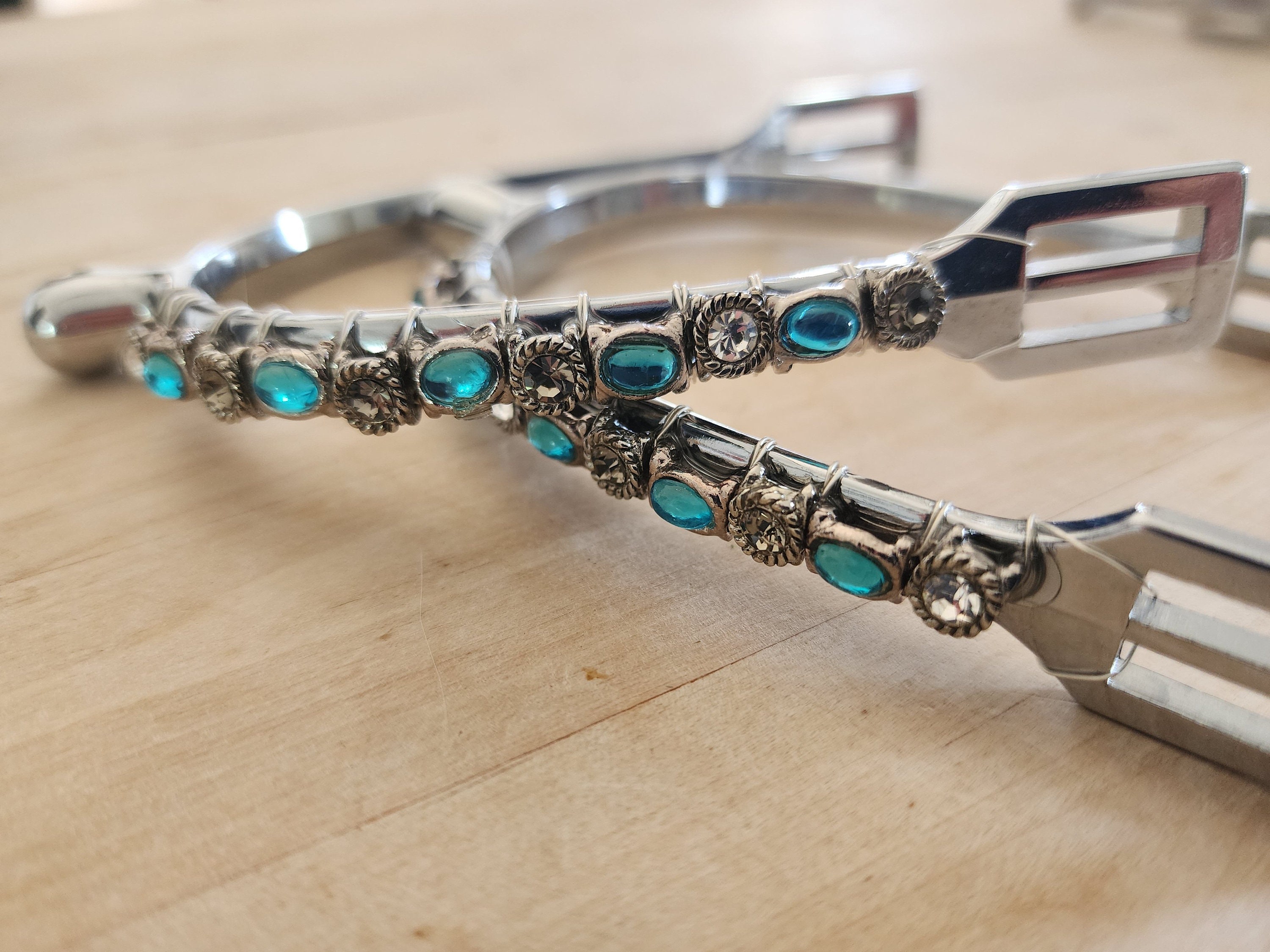 Coco Small Bling Turquoise Jeweled Spurs - Etsy