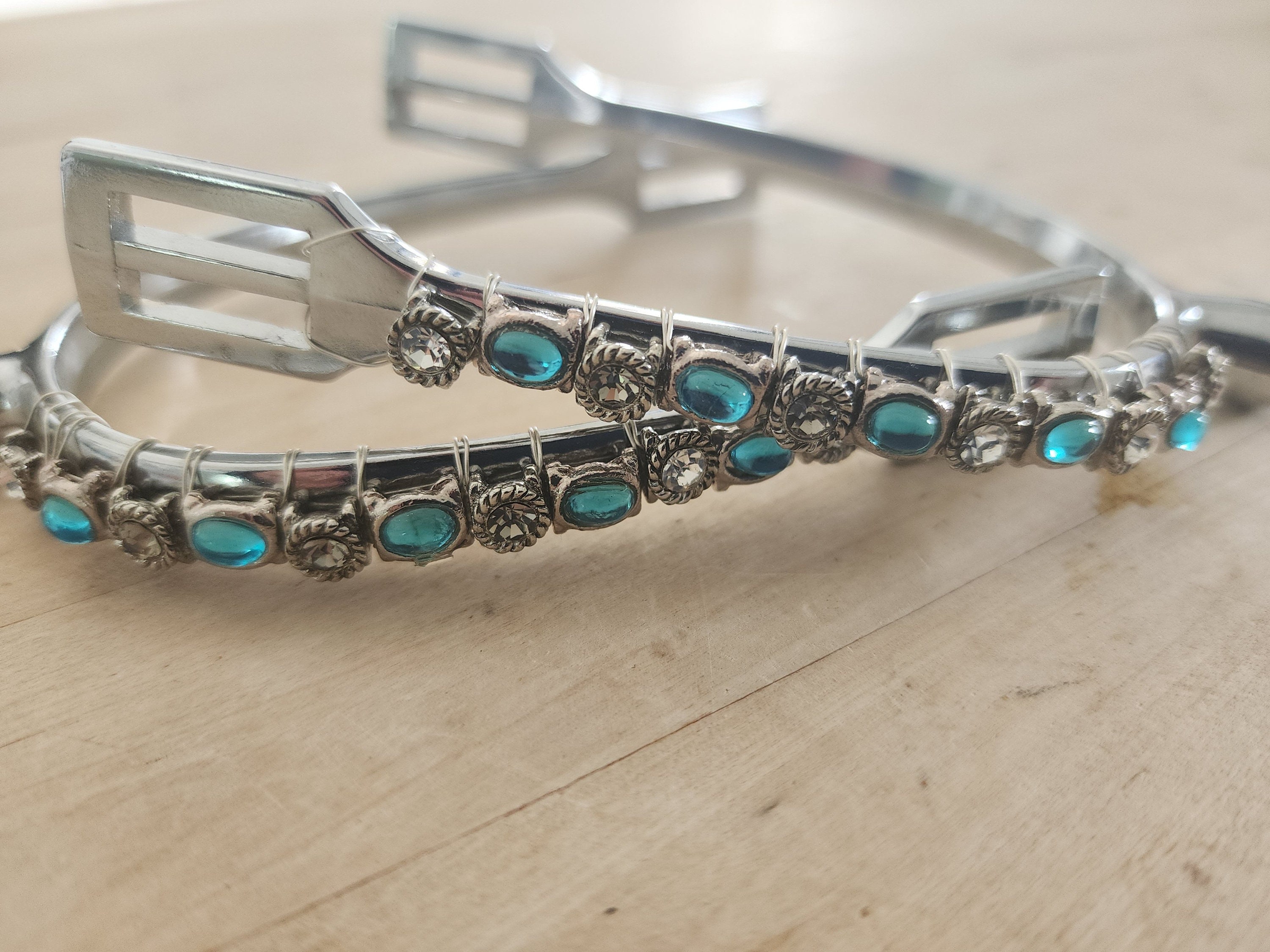 Coco Small Bling Turquoise Jeweled Spurs - Etsy