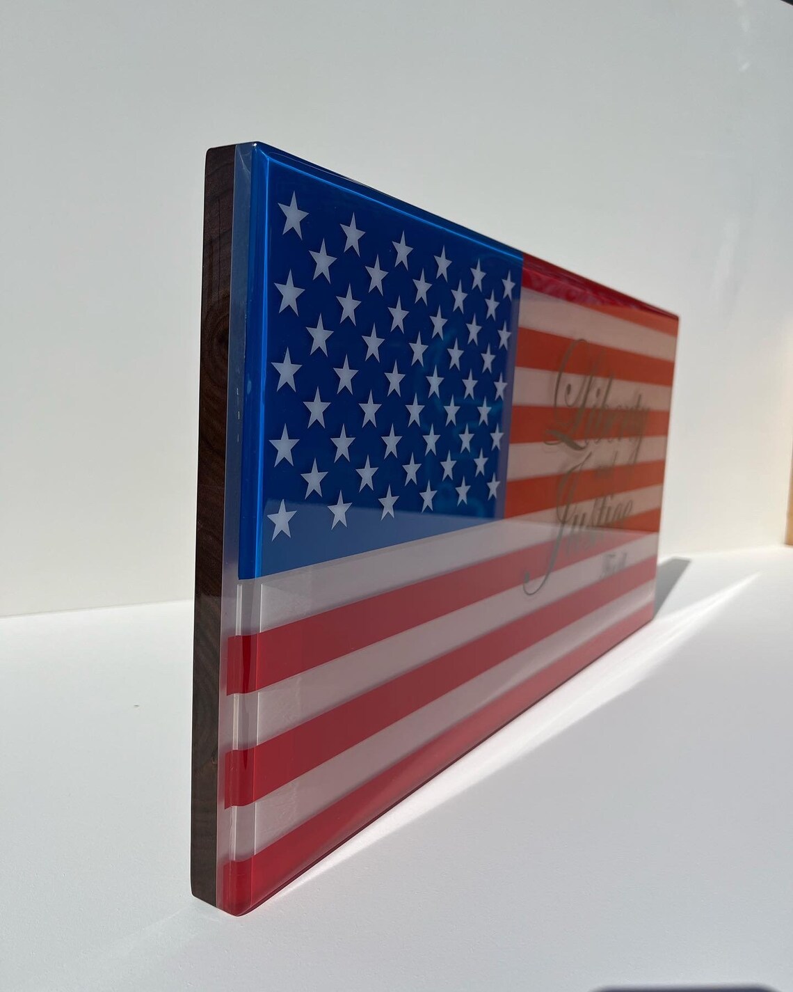 Epoxy American Flag - Etsy