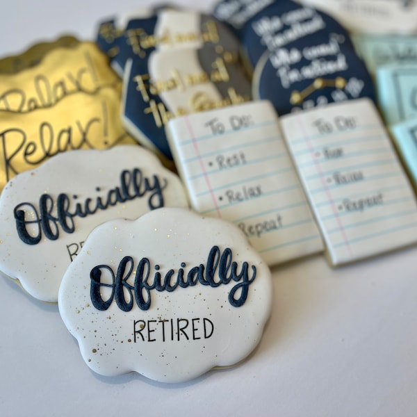 Retirement Cookies - Etsy