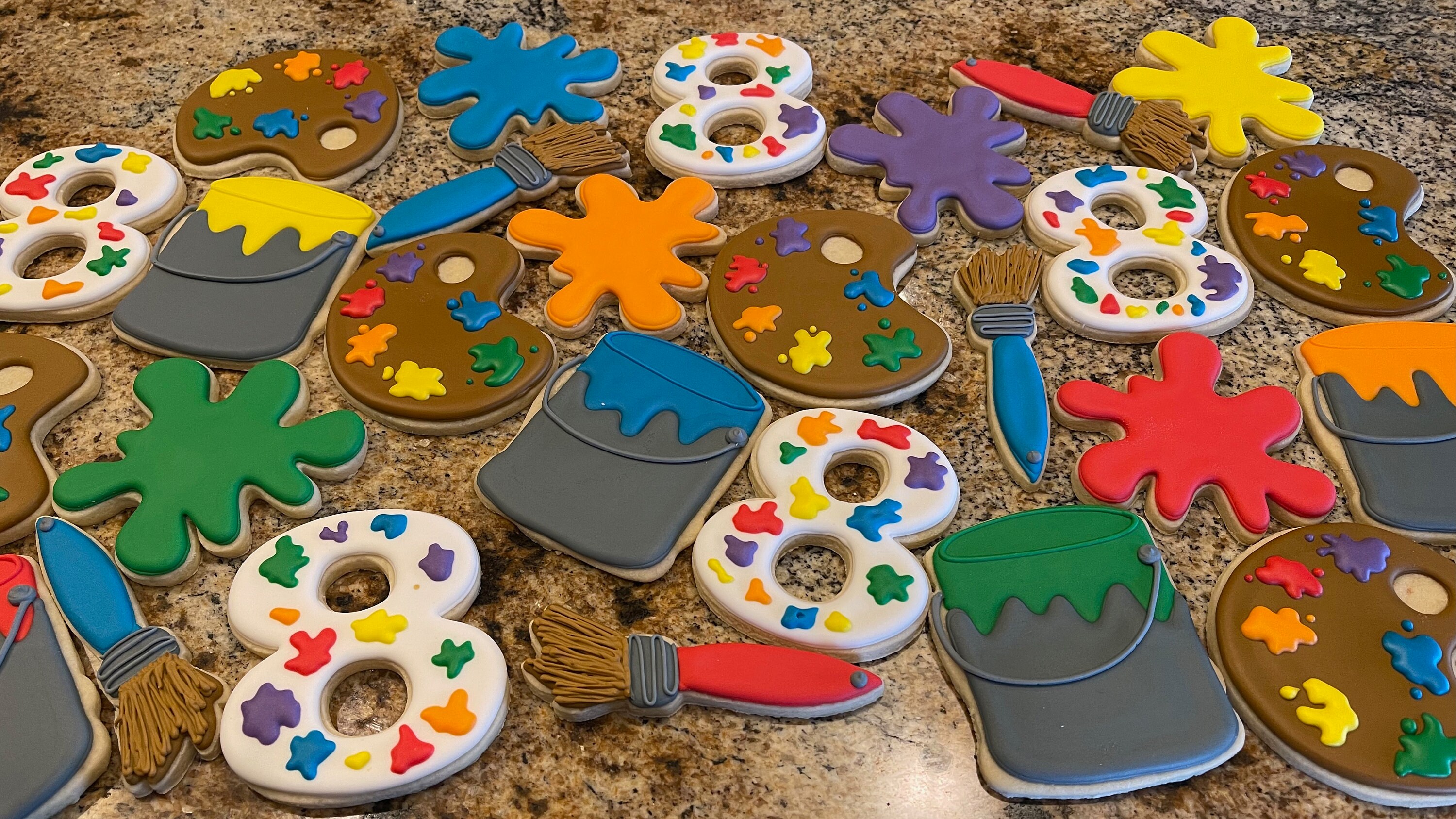 Paint Party Cookies | Etsy