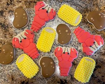 Shrimp Boil Cookies, Crawfish Cookies - Etsy