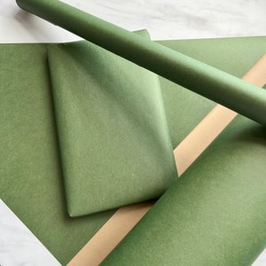 Wrapping Paper Matt Green - 50cm Wide, Eco-friendly, 100% Recycled ...