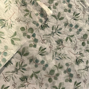 Tissue Paper Eucalyptus Botanical Print Luxury Thick 18GSM Sheets Eco ...