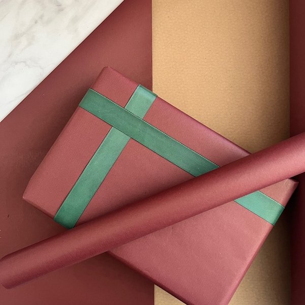 Burgundy Wrapping Paper - Etsy UK