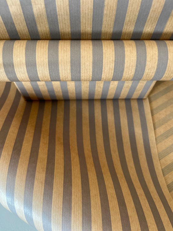 Grey Stripes Print Eco Friendly Gift Wrapping Paper 100 Recycled Recyclable Gift Wrap Kraft Birthday Wrapping Paper Sustainable Wrap Etsy