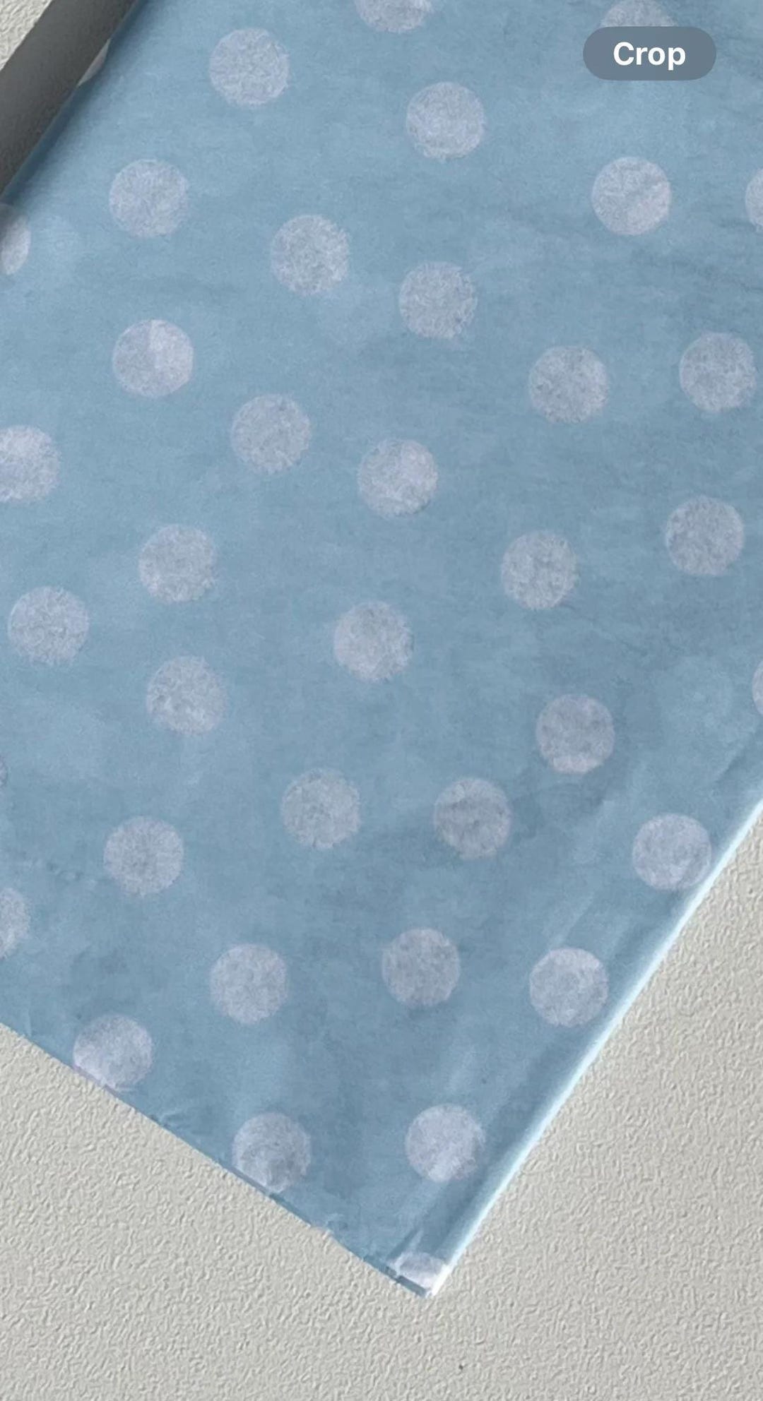 Tissue Paper Baby Blue White Polka Dot 3 X Sheets-perfect for Birthdays ...