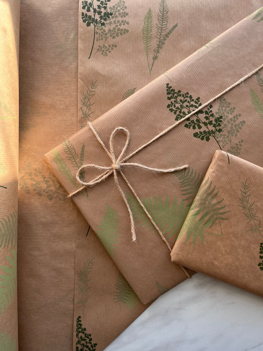 Wrapping Paper Botanical Leaves 50CM Wide Eco Friendly, 100% Recycled ...