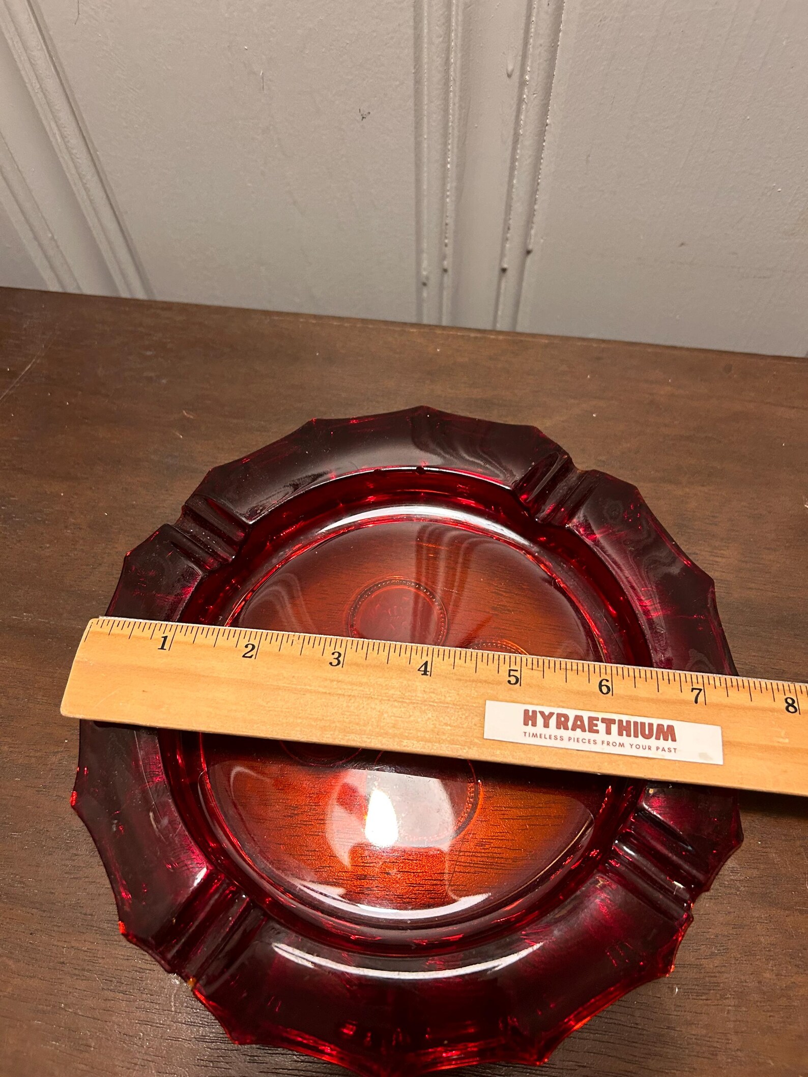 Vintage Fostoria Coin Glass Ruby Ashtray - Etsy