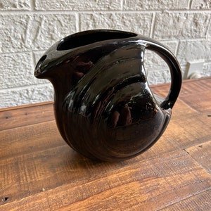 Vintage Art Deco Black Pitcher - Etsy