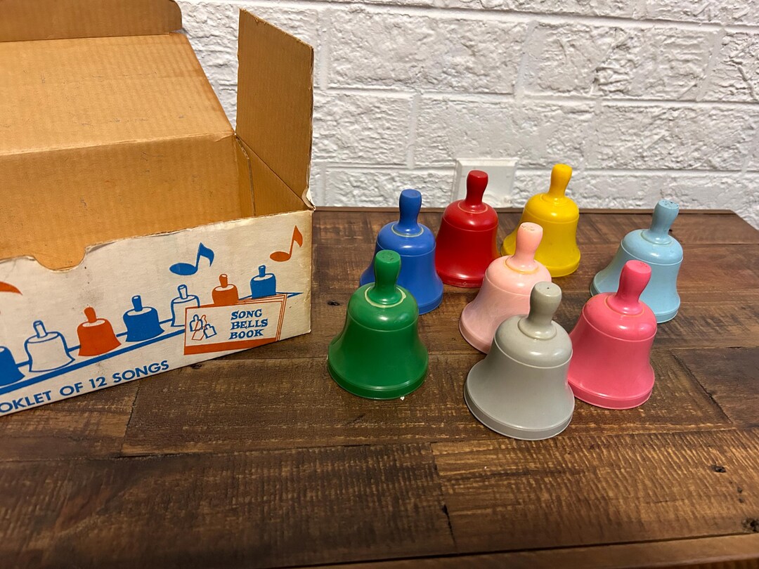 Vintage Swiss Song Bells in Original Box - Yellow is Cracked - Etsy