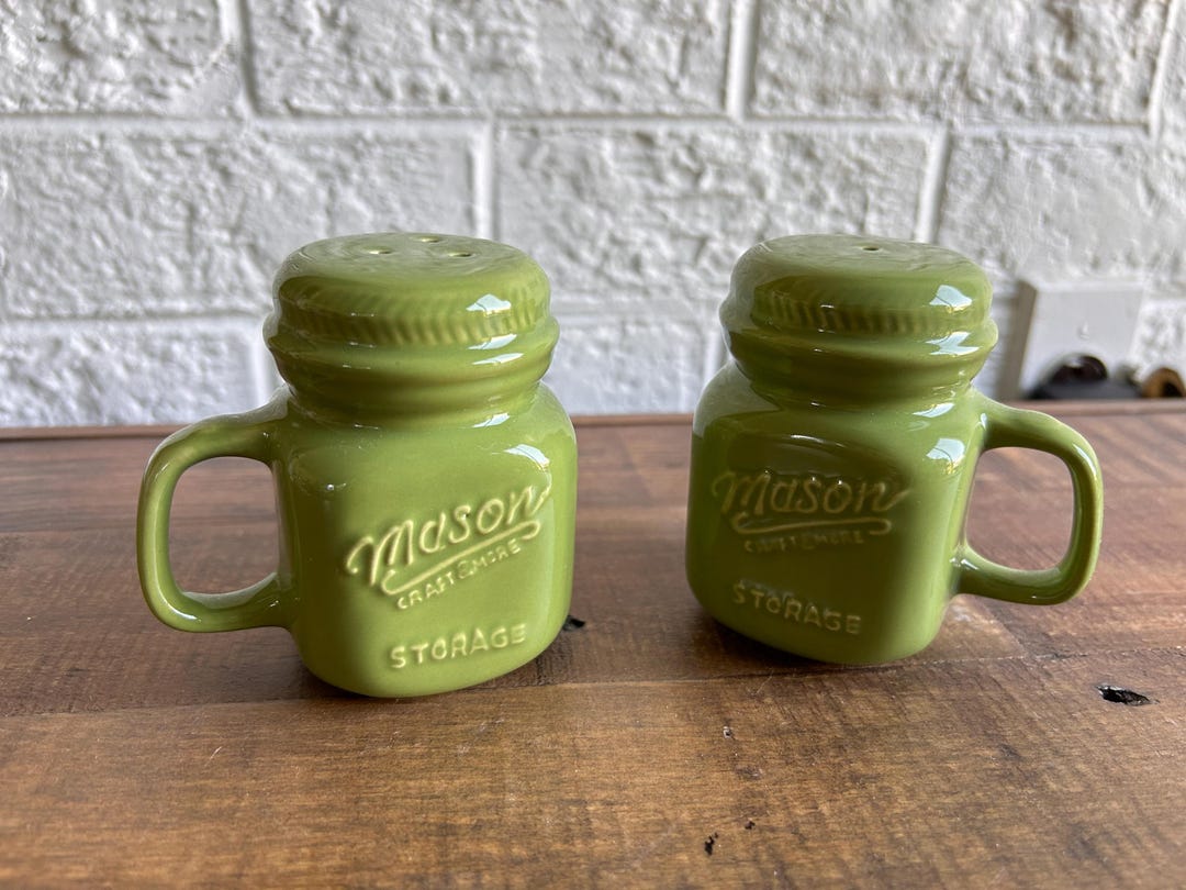 MASON Lime Green Salt & Pepper Shakers - NEW - Etsy