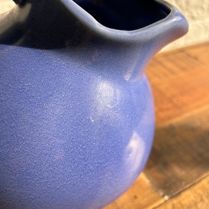 Vintage USA Hall Pottery Pitcher in Blue - Etsy