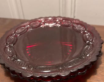 Vintage Avon Cape Cod Ruby Red Plates - Etsy