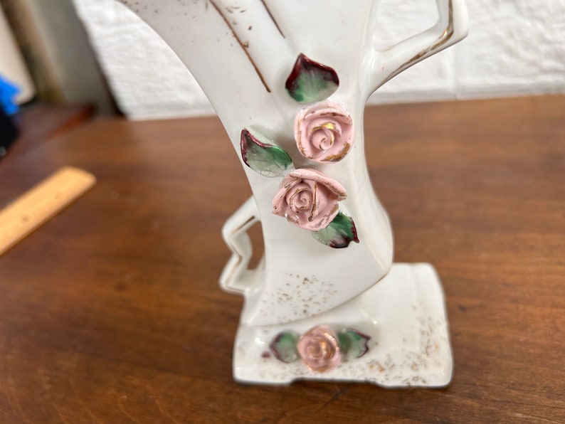 Vintage Lefton Rose Vase - Etsy