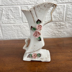 Vintage Lefton Rose Vase - Etsy