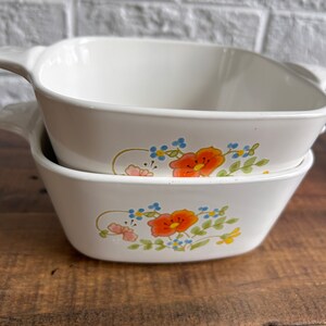 Vintage Corning Ware Wildflower Petit Casserole Dish Pair - Etsy