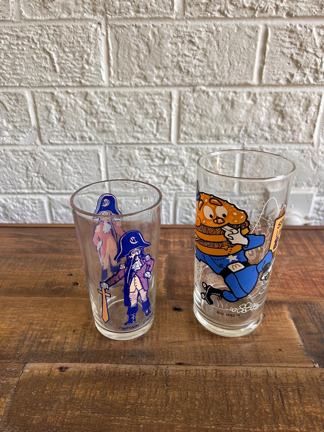 Vintage Mcdonaldland Character Glasses - Choice of Captain Crook or ...