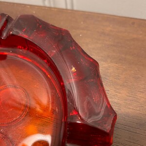 Vintage Fostoria Coin Glass Ruby Ashtray - Etsy