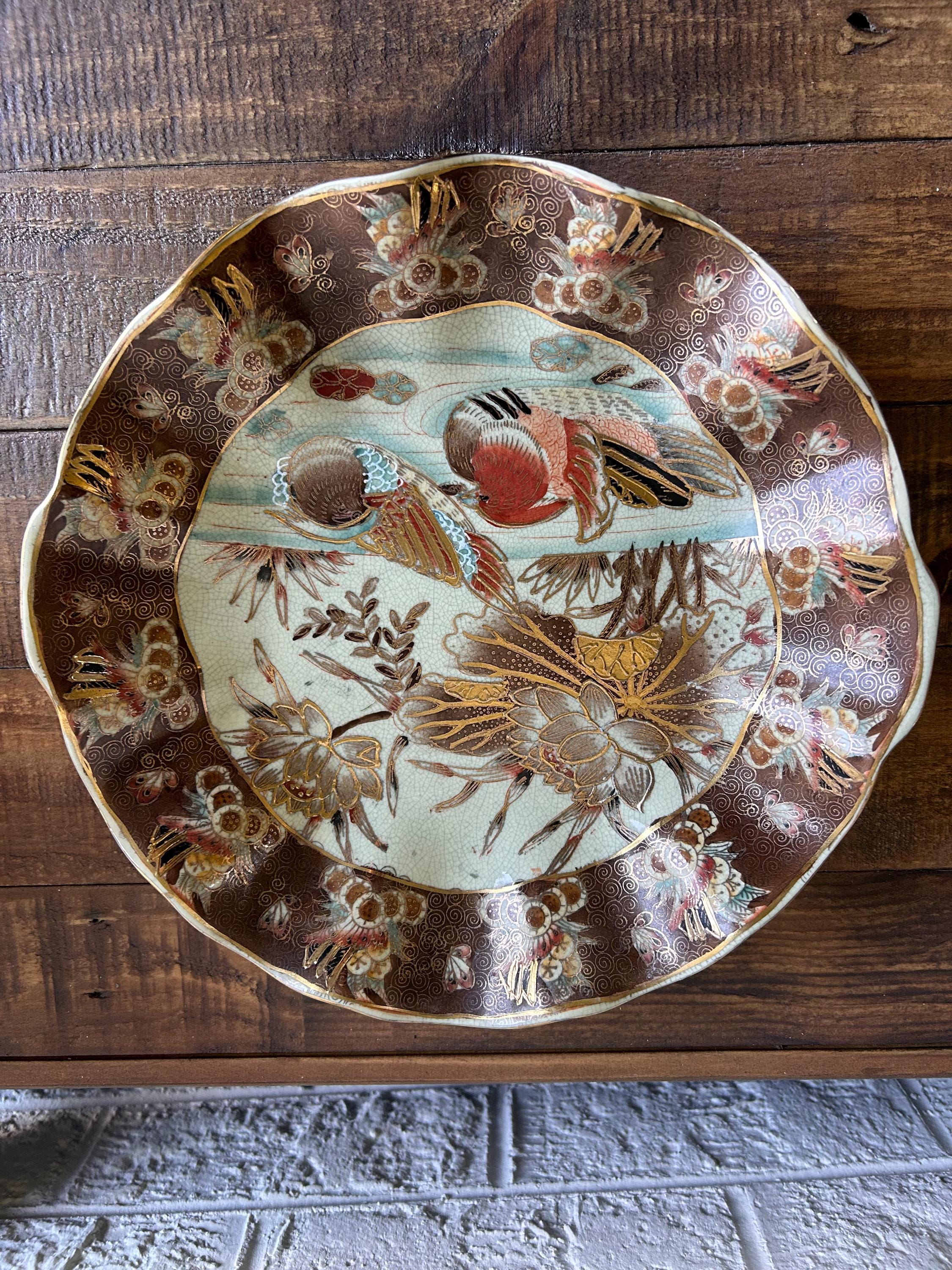 Vintage Satsuma Decorative Plate - Etsy