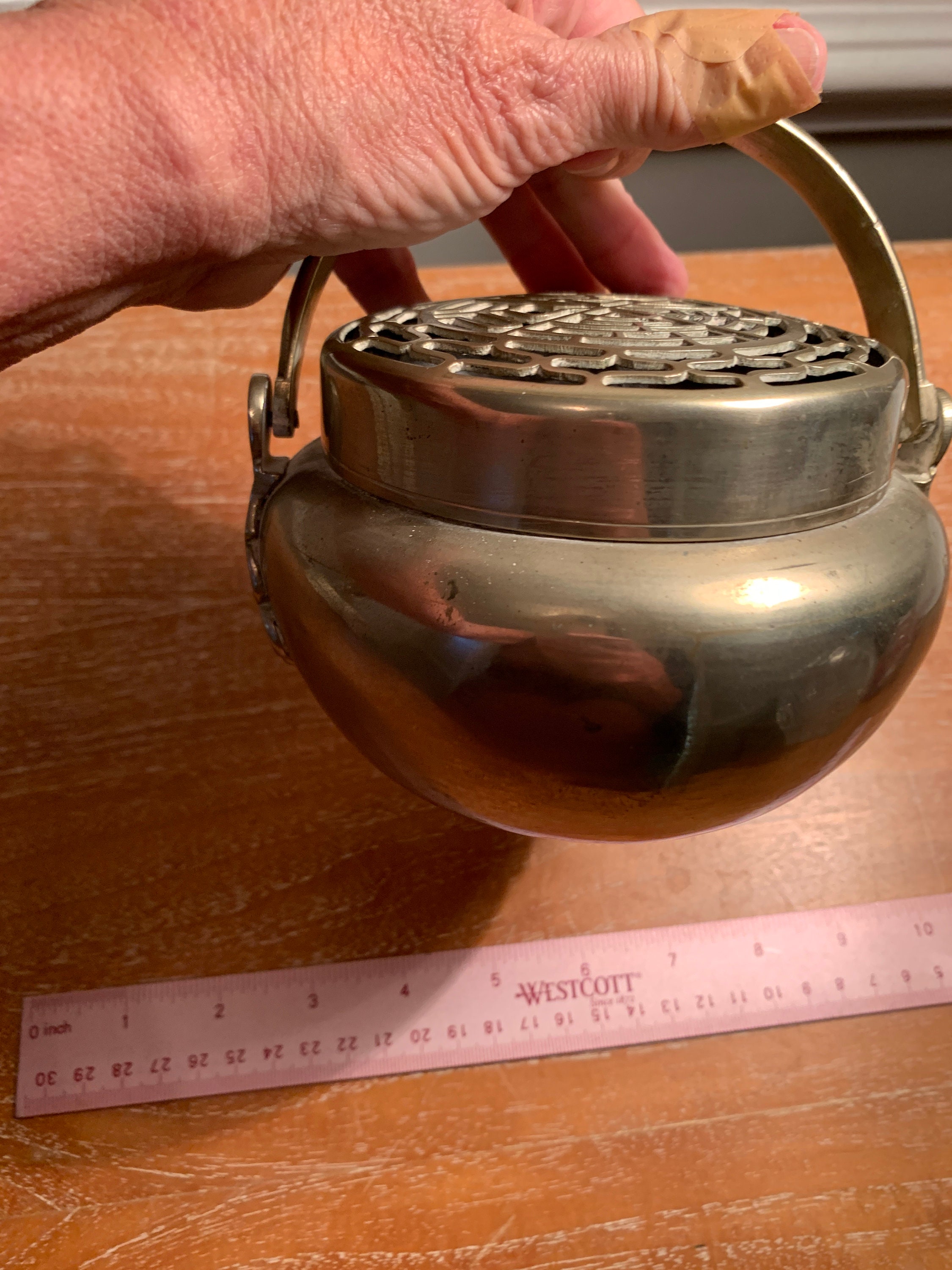 Chinese Brass Baitong Hand Warmer/incense Burner From Mid 1800's - Etsy