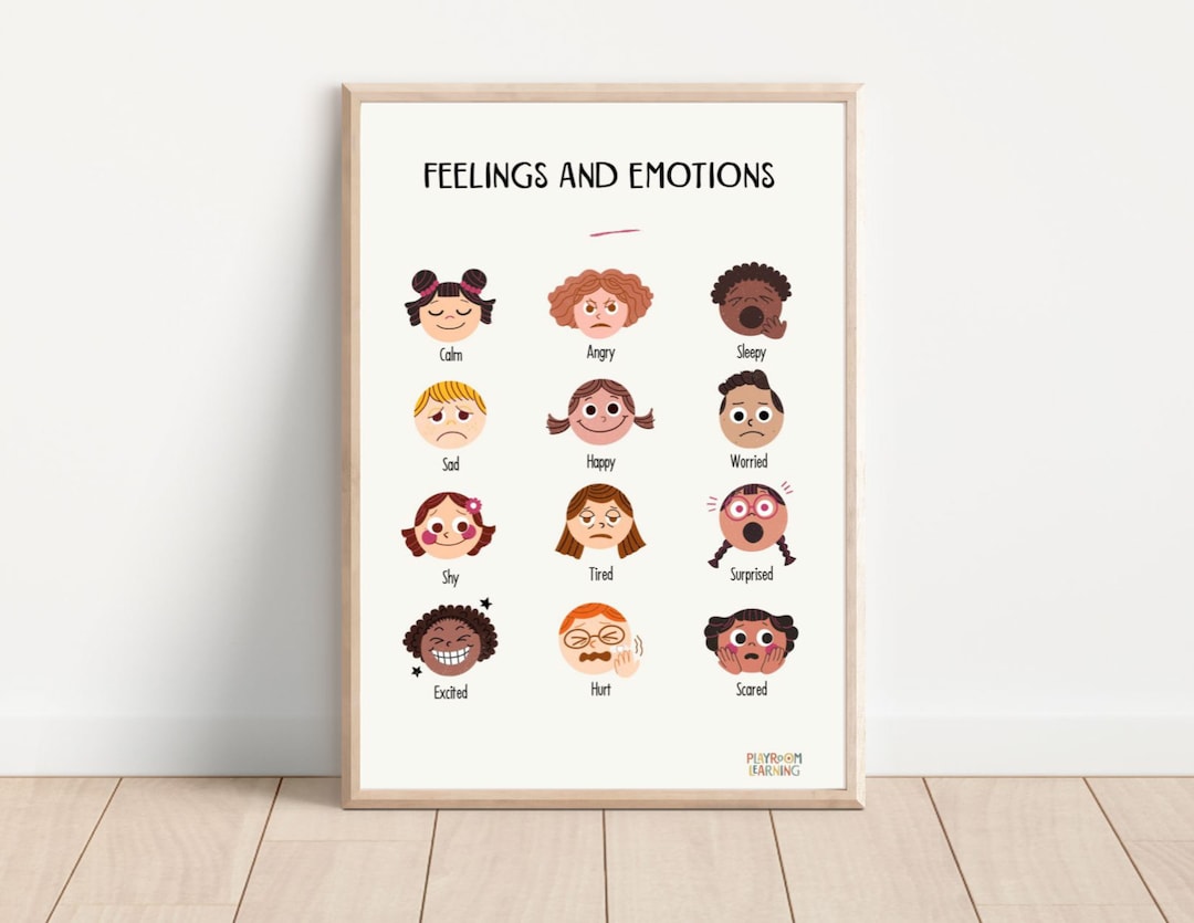 Emotions and Feelings Print: Educational Kids Room Decor (digital ...