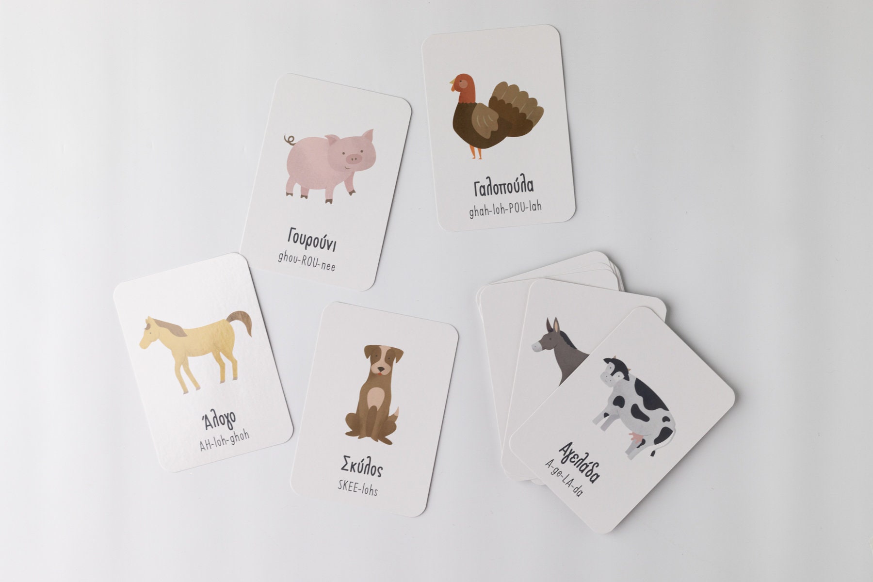 Greek Animal Flashcards, Farm Animals Flashcards, Jungle Animal ...